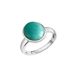 ZEEme Damen Fingerring "Silber 925 rhodiniert mit echtem Amazonit", 060 (19,1), 3,9, Silber 925 (Sterlingsilber), wei&szlig;, Silber 925 (Sterlingsilber),