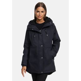 Navahoo Damen Winterjacke "Winterfunke", blau, Gr. XXL, Obermaterial: 100% Baumwolle; Innenseite: 100% Polyester; Futter: 100% Polyester; Wattierung: