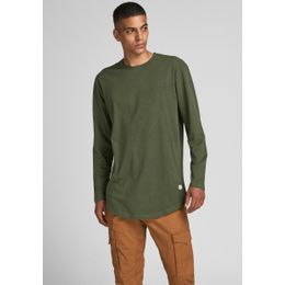 Jack & Jones JACK & JONES Herren Langarmshirt "NOA TEE", gr&uuml;n, Gr. XS, Jersey, Obermaterial: 100% Baumwolle, Shirts