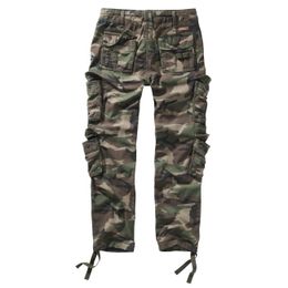 Brandit Herren Stoffhose "Brandit Herren Pure Slim Fit Trouser", gr&uuml;n, Gr. L, 100% Baumwolle, Hosen