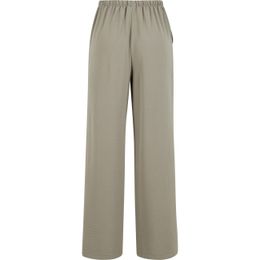 Urban Classics Damen Stoffhose "Urban Classics Ladies Structured Wideleg Pants", beige, Gr. XXL, unifarben, 85% Viskose, 15% Polyimid, Hosen