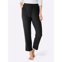 feel good Damen Jogginghose, Gr. 18, schwarz, 95% Viskose, 5% Elasthan, unifarben, Hosen
