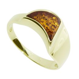 OSTSEE-SCHMUCK Damen Fingerring "- Alea - Gold 333/000 - Bernstein", 62, gold, Fingerringe