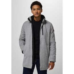Street One MEN Herren Outdoorjacke, grau, Gr. L, unifarben, Stoff, Obermaterial: 75% Polyester, 25% Wolle; Futter: 100% Polyester, Jacken, mit