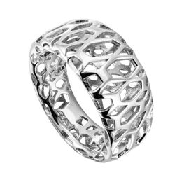 Jobo Damen Fingerring "Ring breit", 52, Silber 925 (Sterlingsilber), silber, Silber 925 (Sterlingsilber), Fingerringe, 925 Silber rhodiniert