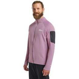 Jack Wolfskin Herren Fleecejacke "PRELIGHT FZ M", lila, Gr. M, Obermaterial: 92% Polyester, 8% sonstige Fasern, Jacken