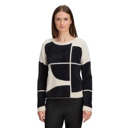 BETTY & CO BETTY & CO Damen Strickpullover "Damen mit Jacquard", schwarz-wei&szlig;, Gr. 46, Strick, Obermaterial: 100% Polyamid, Pullover