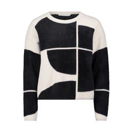 BETTY & CO BETTY & CO Damen Strickpullover "Damen mit Jacquard", schwarz-wei&szlig;, Gr. 42, Strick, Obermaterial: 100% Polyamid, Pullover