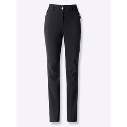 Casual Looks Damen Softshellhose, schwarz, Gr. 40, unifarben, 94% Polyester, 6% Elasthan, Hosen