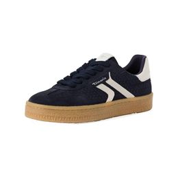 Tamaris Damen Plateausneaker "Tamaris Sneaker Veloursleder", Gr. 39navy, Veloursleder, Schuhe