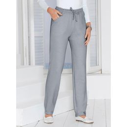 Classic Basics Damen Jerseyhose, grau, Gr. 50, meliert, 70% Baumwolle, 30% Polyester, Hosen