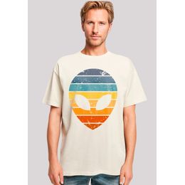 F4NT4STIC Herren T-Shirt "Alien Sonnenuntergang Retro", beige, Gr. M, Obermaterial: 100% Baumwolle, Shirts, Premium Qualit&auml;t