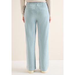 Cecil Damen Cordhose, blau, Gr. XXL, unifarben, Cord, 65% Baumwolle, 33% Polyester, 2% Elasthan, Hosen, High Waist