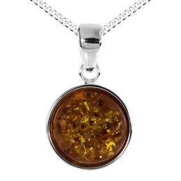 OSTSEE-SCHMUCK Damen Kette mit Anh&auml;nger "- Classic 12 mm - Silber 925/000 - Bernstein", 42, Silber 925 (Sterlingsilber), silber, Silber 925