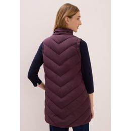 Cecil Damen Steppwesteschwarz plum, Gr. S, unifarben, Stoff, Obermaterial: 100% Polyester; Futter: 100% Polyester; F&uuml;llung: 100% Polyester, Westen,