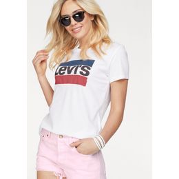 Levi's LEVI'S Damen T-Shirt "Graphic Sport Tee Pride Edition", wei&szlig;, Basic, Gr. XL, bedruckt, Jersey, Obermaterial: 100% Baumwolle, Shirts, Logoprint auf