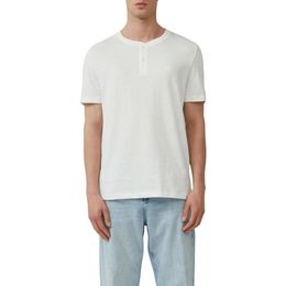 s.Oliver Herren T-Shirt, wei&szlig;, Gr. L, unifarben, Jersey, Obermaterial: 100% Baumwolle, Shirts, mit Logo Print