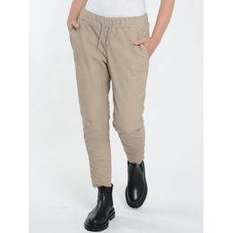 Maze Damen Lederhose "42021127", beige, Gr. L, Obermaterial: 100% Lammleder; Innenseite: 100% Polyester, Hosen