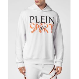 Plein Sport Jungen Sweatshirt "Hoodie", wei&szlig;, Gr. M, Obermaterial: 88% Baumwolle, 12% Polyester, Sweatshirts
