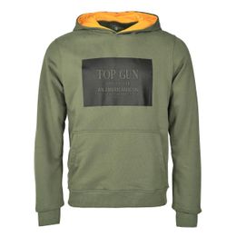 Top Gun Herren Kapuzenpullover "TG20213015", gr&uuml;n, Gr. L, Obermaterial: 100% Baumwolle, Pullover
