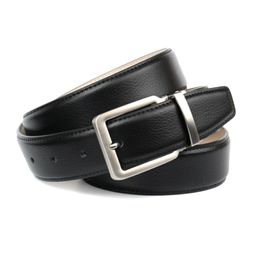 Anthoni Crown Herren Lederg&uuml;rtel, schwarz, Gr. 90, unifarben, Leder, G&uuml;rtel, klassisch, leicht bombiert
