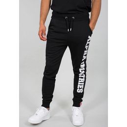 Herren Sweathose "BIG LETTERS JOGGER", schwarz, Gr. XXXL, Alpha Industries, bedruckt, angeraute Sweatware, Obermaterial: 80% Baumwolle, 20%