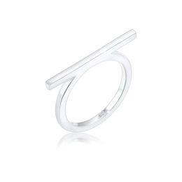 Elli Damen Fingerring "Geo Minimal Trend Steg 925 Silber", 58mm, ohne Stein, Silber 925 (Sterlingsilber), 1,5mm, silber, Silber 925 (Sterlingsilber),