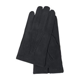 Gretchen Herren Lederhandschuhe "Mens Gloves Jendrik", schwarz, Gr. 9,5, bestickt, 100% Leder, Handschuhe, aus italienischem Ziegenvelours