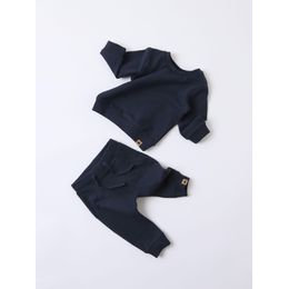 name it M&auml;dchen Sweatshirt "NBNTAKKI f&uuml;r M&auml;dchen und Jungen mit Druckknopf und Stretch", blau, Gr. 86, unifarben, Sweatware, Obermaterial: 95%