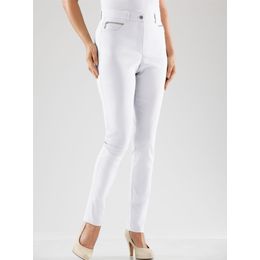 Stehmann Damen Stretch-Hose, wei&szlig;, Gr. 22, unifarben, 72% Viskose, 25% Polyamid, 3% Elasthan, Hosen
