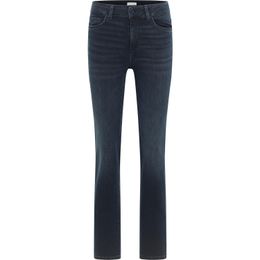 Mustang Damen Straight-Jeans "Damen Style Shelby Straight"801 blau, Gr. 26, Denim/Jeans, 92% Baumwolle, 6% Elastomultiester, 2% Elasthan, Jeans