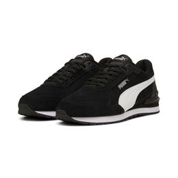 Puma Damen Sneaker "ST RUNNER V4 SD", Gr. 44,5, schwarz-wei&szlig;, Leder, Schuhe