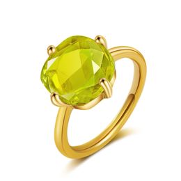 AILORIA Damen Fingerring "Ring Lemon Quarz &Eacute;GLANTINE", 49, gelb, Fingerringe