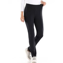 Classic Basics Damen Schlupfhose, schwarz, Gr. 28, unifarben, 76% Polyester, 20% Viskose, 4% Elasthan, Hosen