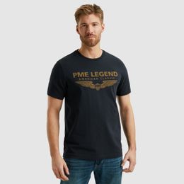 PME-Legend PME LEGEND Damen T-Shirt, blau, Gr. L, Jersey, Obermaterial: 95% Baumwolle, 5% Elasthan, Shirts, klassischer Rundhalsausschnitt