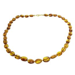 OSTSEE-SCHMUCK Damen Kette ohne Anh&auml;nger "- Tocessa - Bernstein -", 45, Bernstein, braun, Bernstein, Halsketten