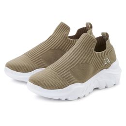 Lascana Damen Sneaker "Slip-On-Sneaker", Gr. 39, gr&uuml;n, Obermaterial: 100% Textilmaterial. Decksohle: 100% Textilmaterial. Futter: 100%
