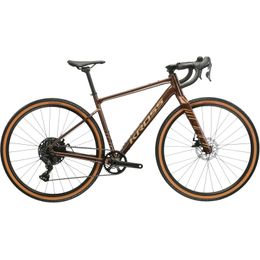 KROSS Gravelbike "Gravelbike Esker 2.0", 46cm, 28 Zoll (71,12cm) hinten: 28 Zoll (71,12cm), braun, Fahrr&auml;der