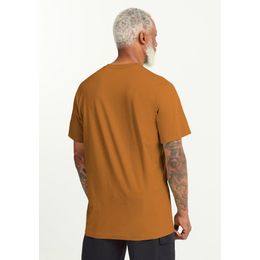 Jack Wolfskin Herren T-Shirt "BRAND T M", braun, Gr. M, Obermaterial: 100% BAUMWOLLE, Shirts, T-Shirt aus Bio-Baumwolle, hoher Tragekomfort, gro&szlig;er