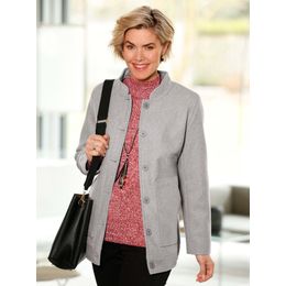 Classic Basics Damen Walkjacke, grau, Gr. 54, meliert, 100% Polyester, Jacken