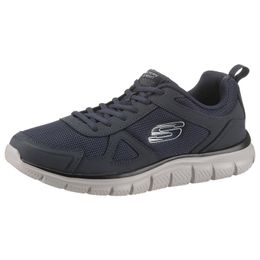 Skechers Herren Sneaker "Track-Scloric", Gr. 41, blau, Leder, Textil, Schuhe, Freizeitschuh, Halbschuh, Schn&uuml;rschuh mit Skechers Memory Foam