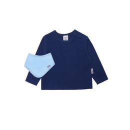 Liliput Jungen Langarmshirt, blau, Gr. 50, unifarben, 100% Baumwolle, Shirts, aus reiner Bio-Baumwolle