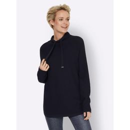 Heine Damen Strickpullover "Pullover", blau, Gr. 38, unifarben, 100% Baumwolle, Pullover