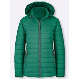 Casual Looks Damen Steppjacke, gr&uuml;n, Gr. 42, unifarben, 100% Polyester, Jacken