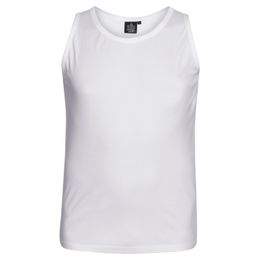 Herren Tanktop, wei&szlig;, Gr. 4XL, Ahorn Sportswear, bestickt, 80% Baumwolle, 20% Polyester, Tops, in schlichtem Design