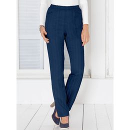 Classic Basics Damen Dehnbund-Hose, blau, Gr. 21, unifarben, 100% Polyester, Hosen