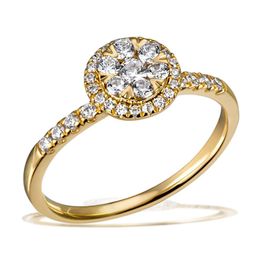 Goldmaid Damen Diamantring, 18, Gelbgold 585, gold, Gelbgold 585, Fingerringe