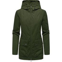 Ragwear Damen Outdoorjacke "Monadetta A", gr&uuml;n, Gr. 6XL, Obermaterial: 65% Polyester, 35% Baumwolle; Innenfutter: 100% Polyester, Jacken, Leichte