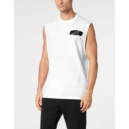 Plein Sport Herren T-Shirt "Rundhals-T-Shirt", wei&szlig;, Gr. S, Obermaterial: 100% Baumwolle, Shirts