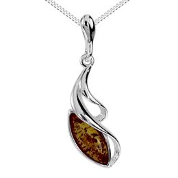 OSTSEE-SCHMUCK Damen Kette mit Anh&auml;nger "- Cady - Silber 925/000 - Bernstein", 50, Silber 925 (Sterlingsilber), silber, Silber 925 (Sterlingsilber),